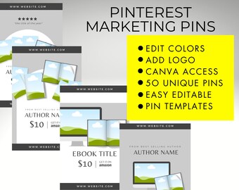 Canva Templates for Pinterest 100 Ready to Edit & Fully Customizable ...