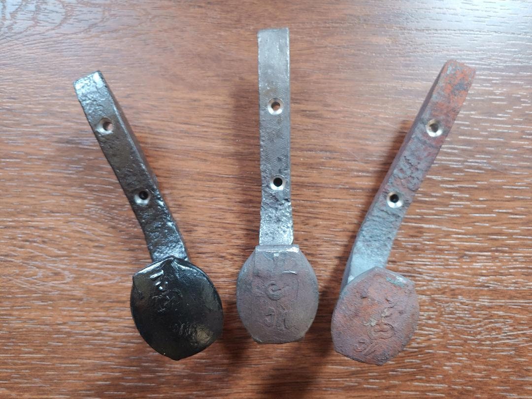 Bent Railroad Spike Hook With Screws, Bent Railroad Spike, Coat Hook ...