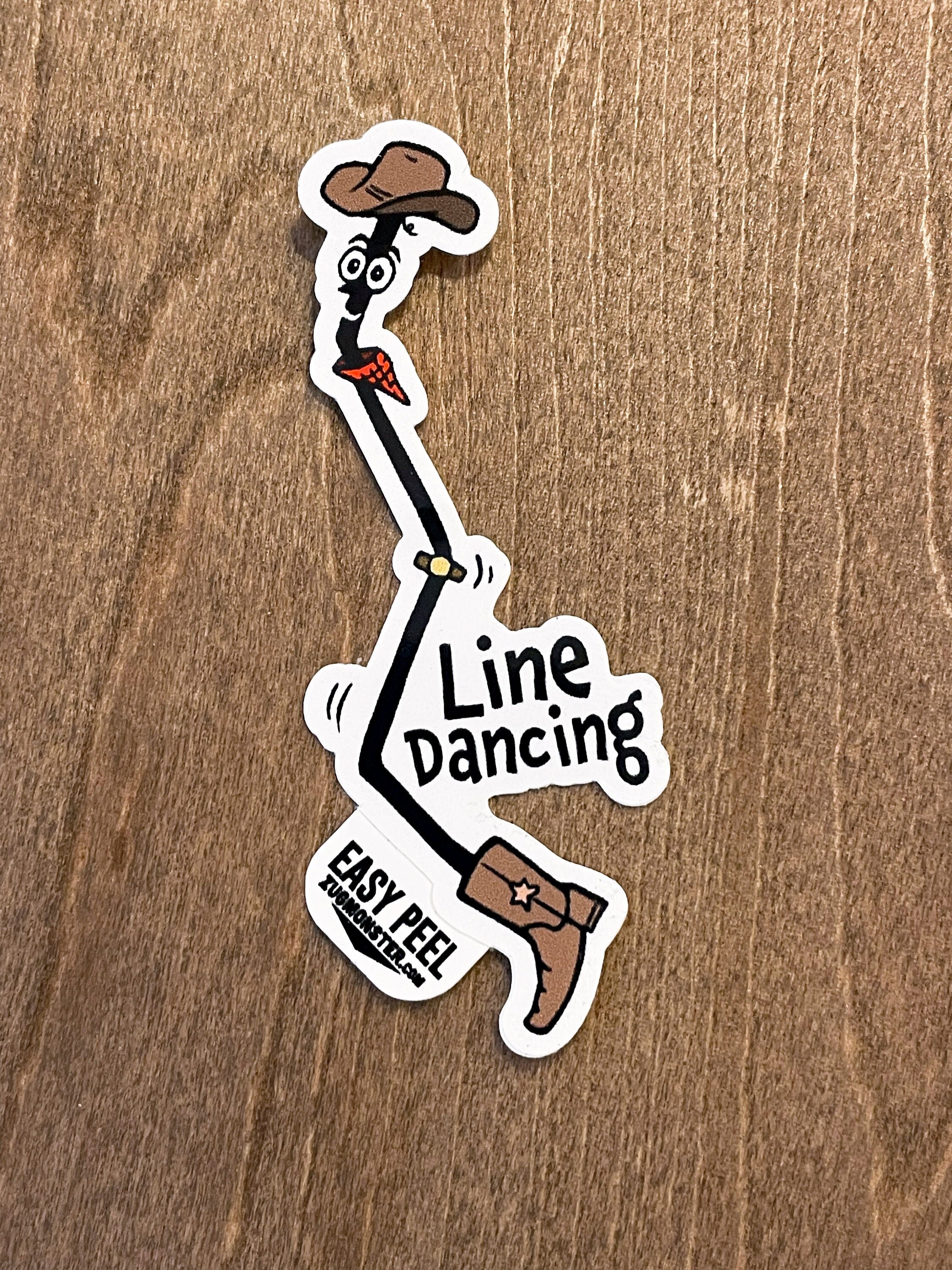 Line Dancing Vinyl Sticker Laptop Sticker Funny Sticker Sticker Art ...