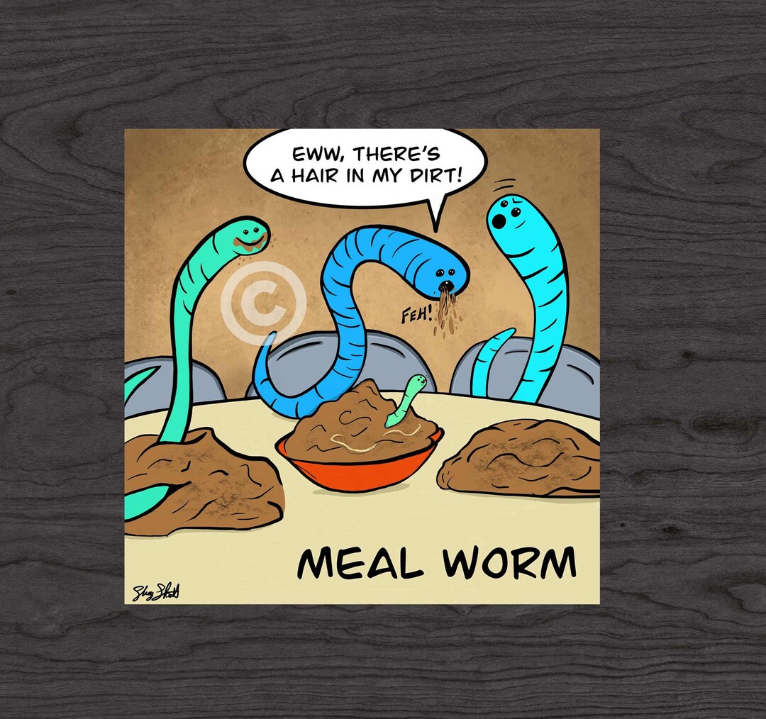 Meal Worm | Comic Art Print | Giglee Print - Etsy