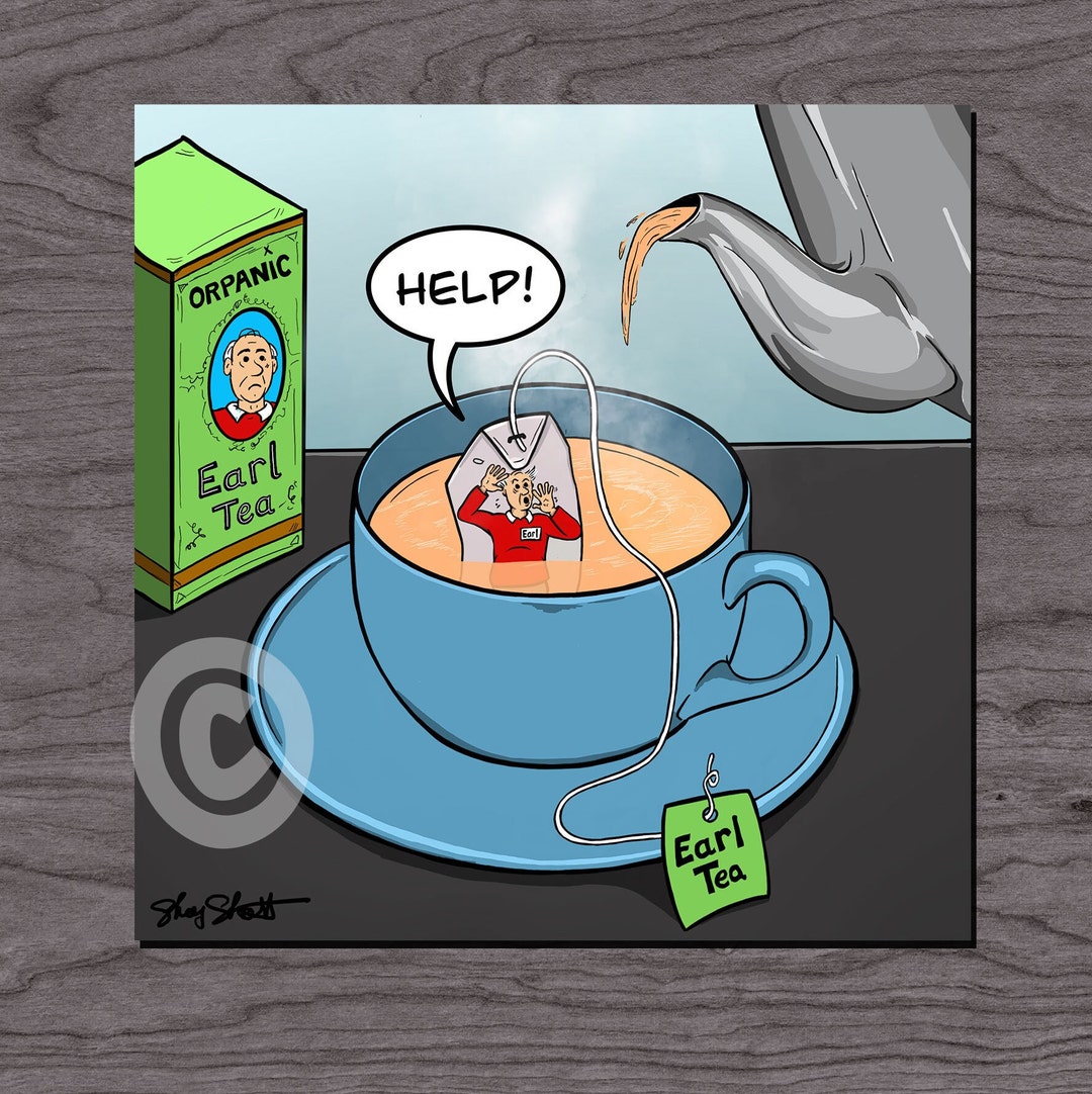 Earl Tea | Comic Art Print | Giclee Print | 8x8 - Etsy