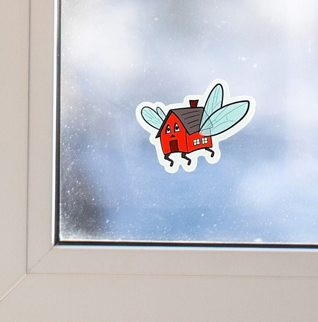 House Fly Vinyl Window Cling | Funny Sticker | Sticker Art | Heart ...