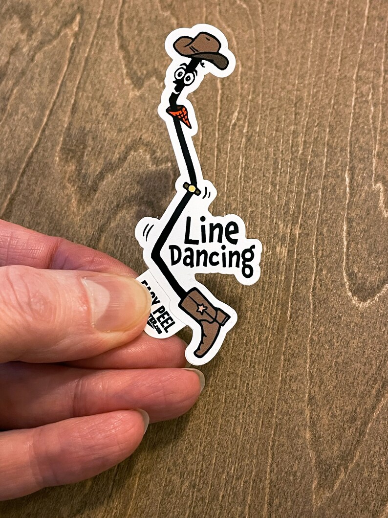 Line Dancing Vinyl Sticker Laptop Sticker Funny Sticker Sticker Art ...