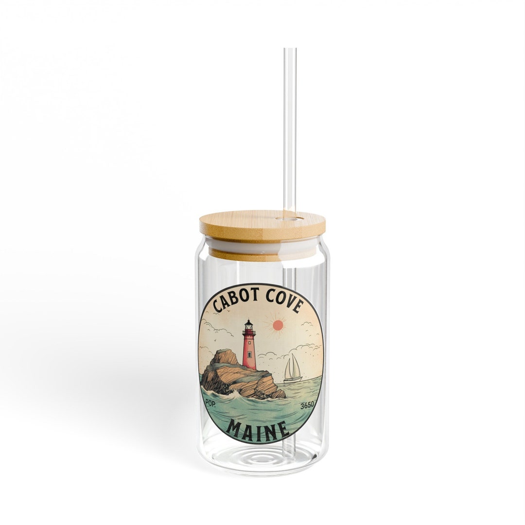 Cabot Cove Maine Glass Tumbler: Coastal TV Fan Gift - Etsy