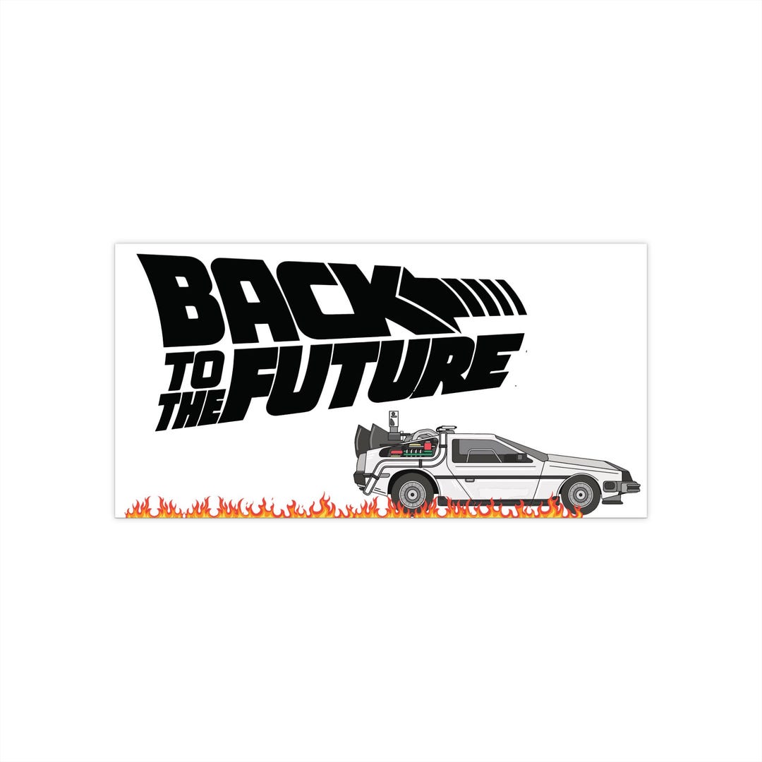Delorean Bumper Sticker Movie Fans Gift Delorean Sticker Car Sticker ...