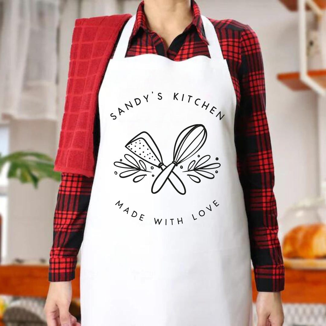 Custom Cooking Apron, Personalized Name Kitchen Apron, Nana or Mary's ...