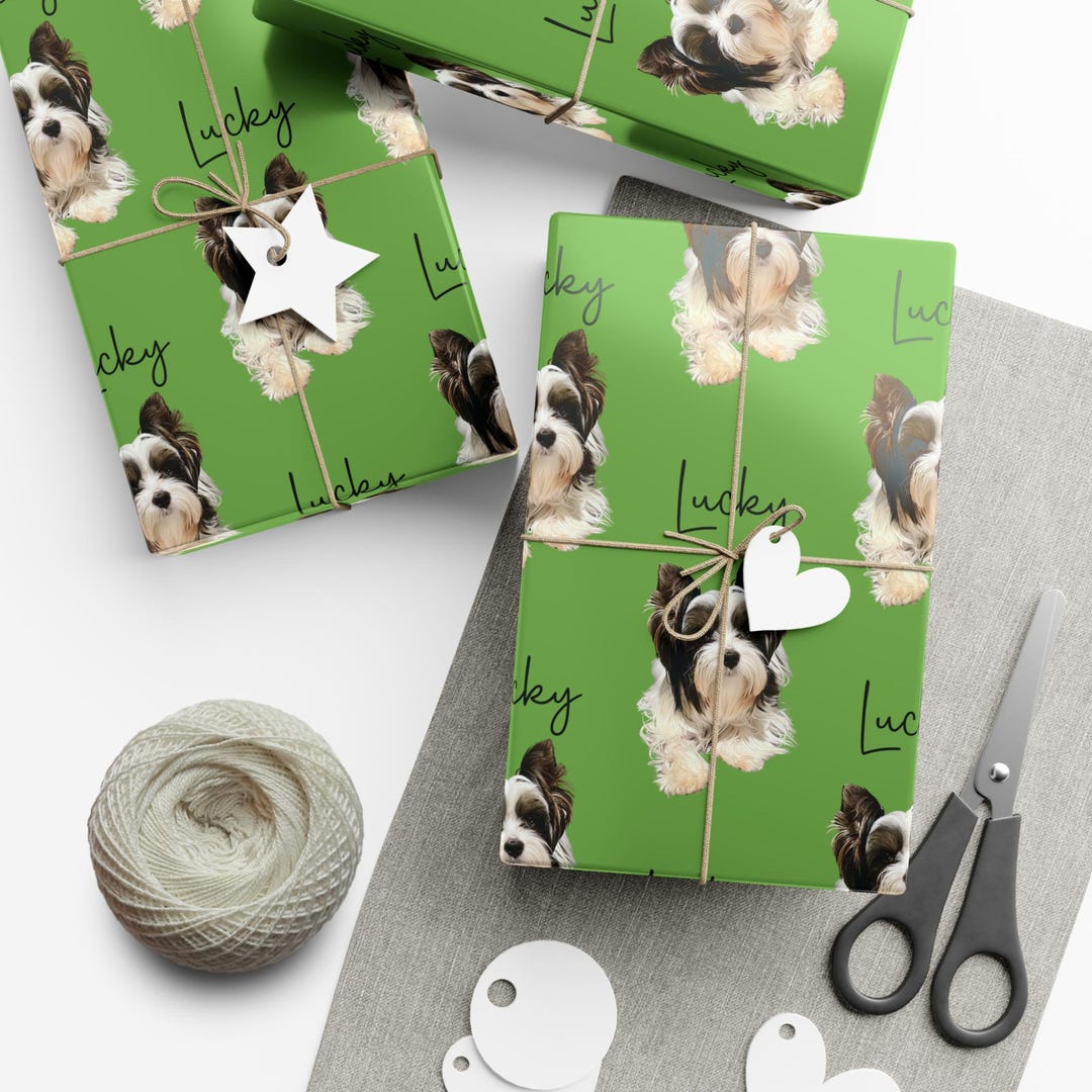 Custom Pet Wrapping Paper - Personalized Dog/cat Gift Wrap, Name ...