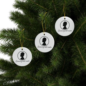 Regency Style Literary Book Ornament, 2-side Print Dearest Gentle ...