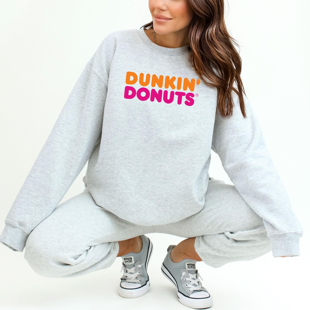 Dunkin Donuts Sweatshirt, Coffee Lover Gift, Crewneck Jumper, Unisex ...