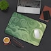 Sage Green Swirls Mouspad Desk Mat, Colorful Swirls Moss Green Mouse ...
