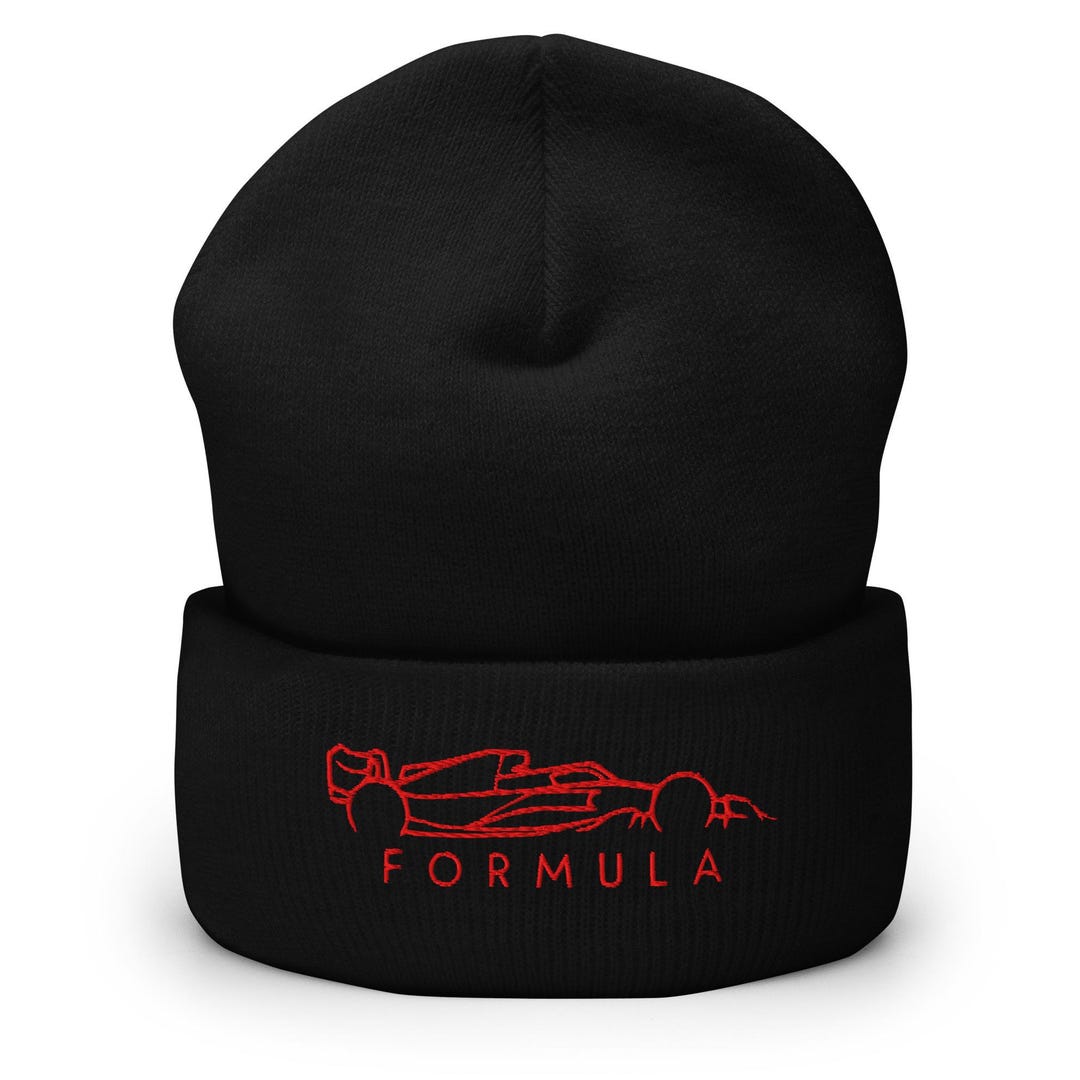 Embroidered Race Car Beanie: Racing Fan Gift - Etsy