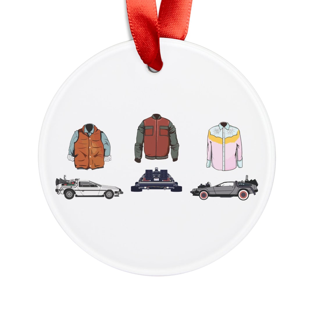 Delorean Ornament Delorean & Time Travel Holiday Decoration, Movie ...