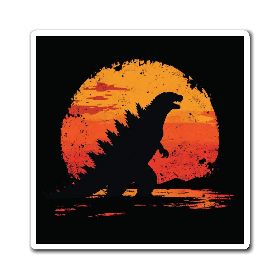 Godzilla Magnet: Vintage Movie Monster Art - Etsy