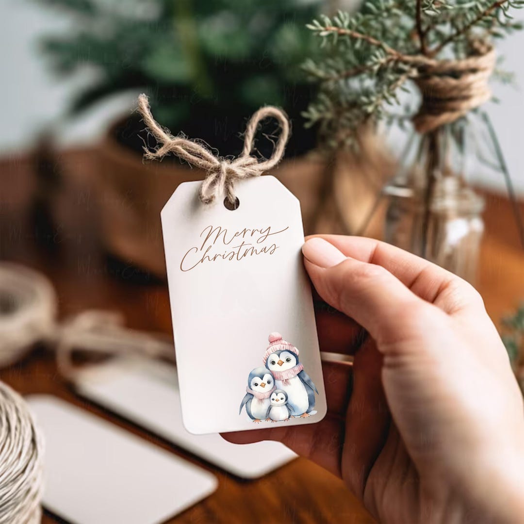 Christmas Animals Gift Tags: Printable Holiday Favor Tags (digital ...
