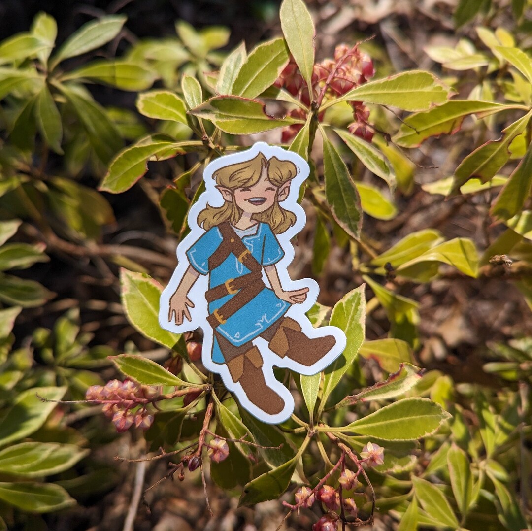 BOTW Legend of Zelda Happy Link Vinyl Sticker - Etsy