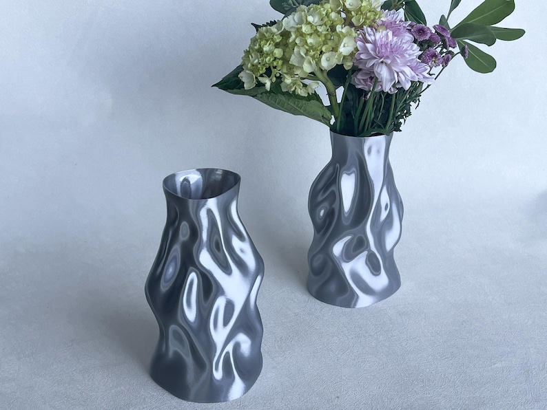 Wave Vase: Futuristic Plant-based Plastic, Modern Home Decor, 3D ...