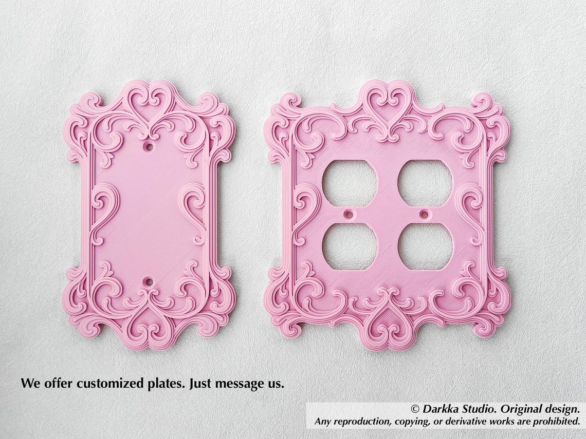 Rococo Pastel Color Wall Plate Cover Romantic Home Decor - Etsy