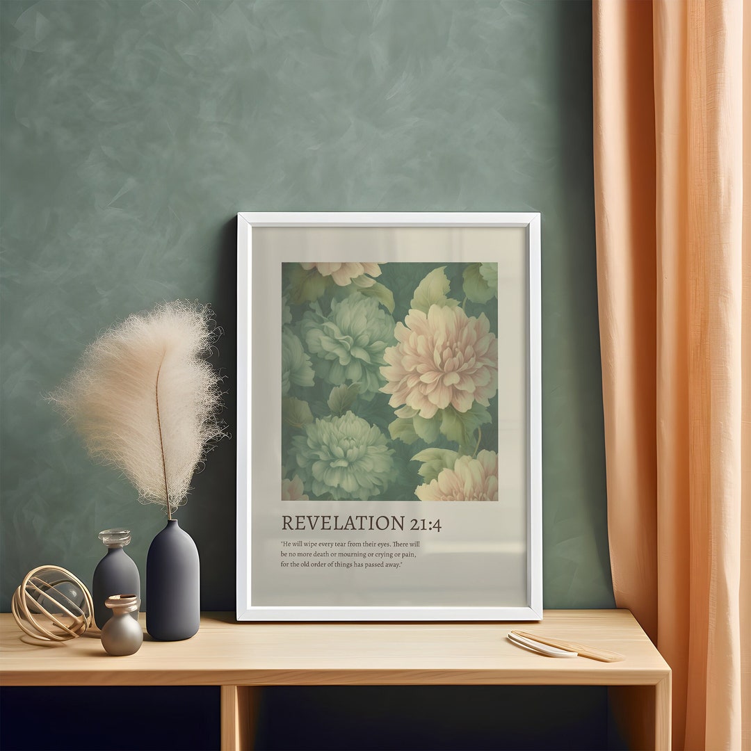 Revelation 21:4 Digital Print 6 Designs Modern Scripture Collection ...