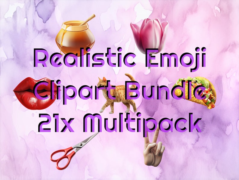 Realistic Emoji Clipart Digital PNG Download Multipack Bundle ...