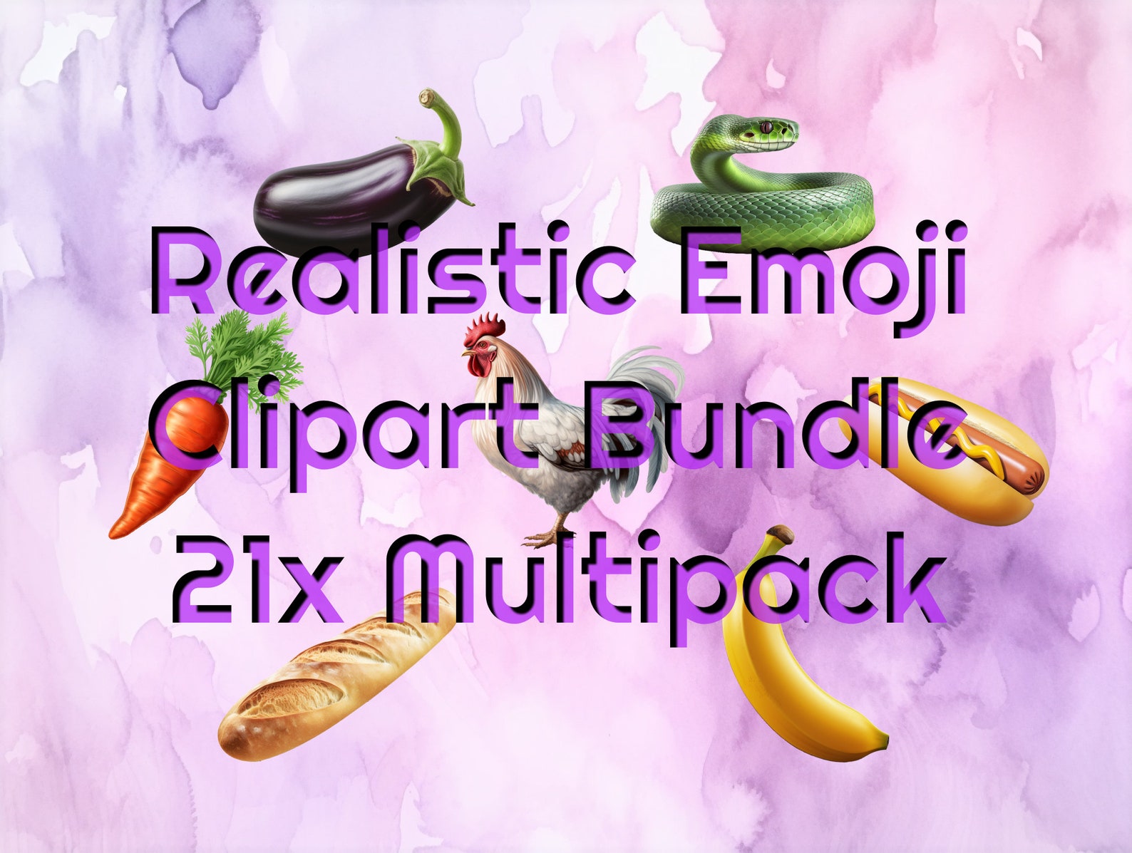 Realistic Emoji Clipart - Digital PNG Download Multipack Bundle ...