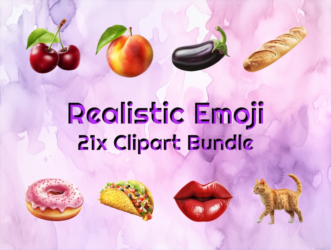 Realistic Emoji Clipart - Digital PNG Download Multipack Bundle ...
