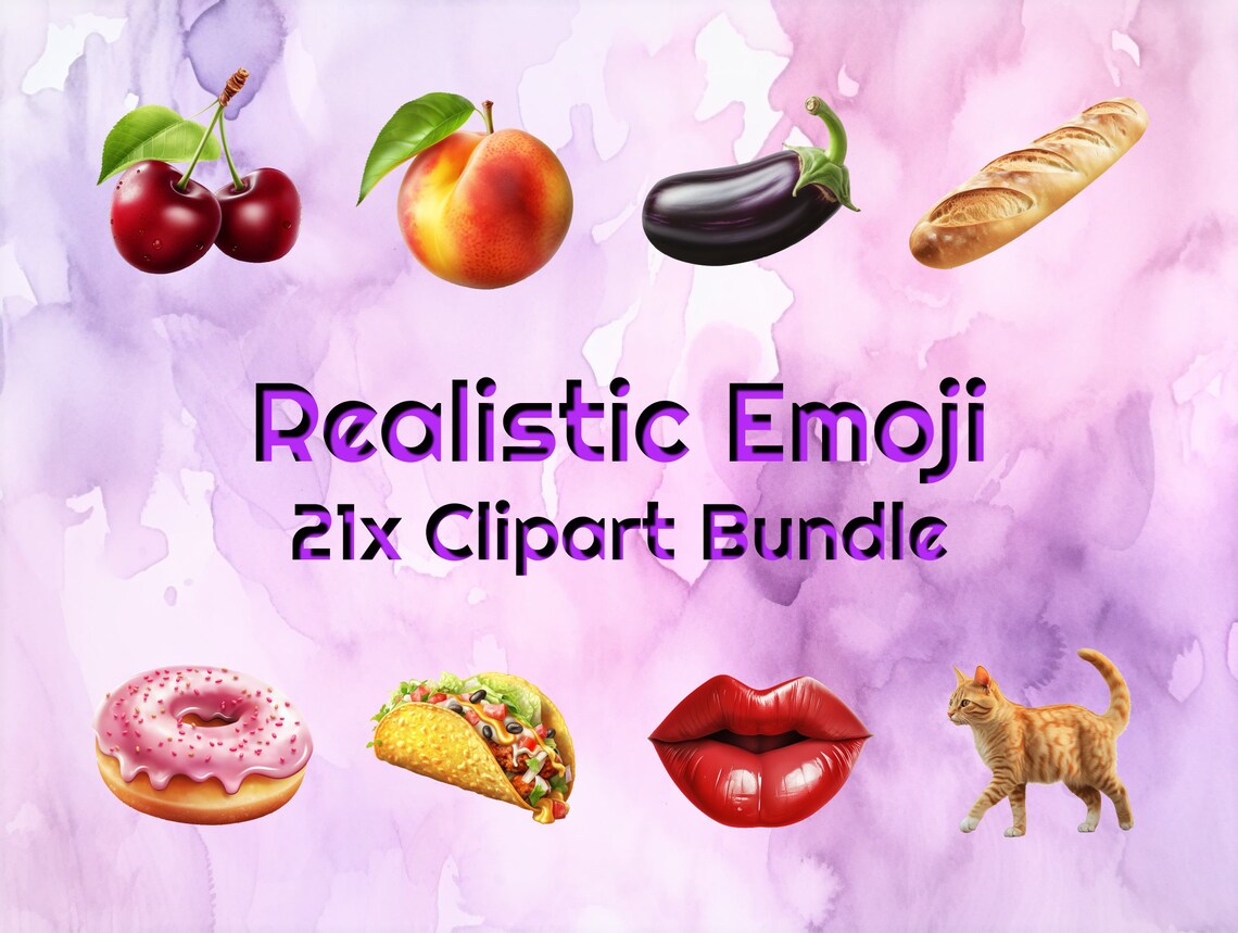 Realistic Emoji Clipart Digital PNG Download Multipack Bundle ...