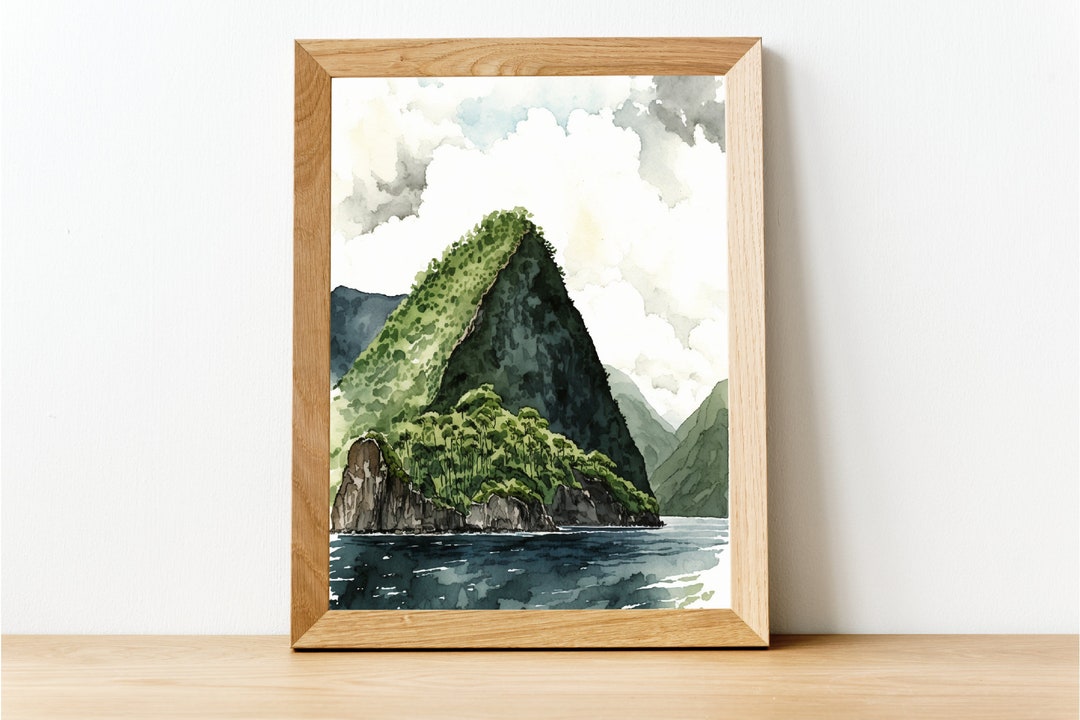 American Samoa National Park Watercolor Sketch Printable Download - Etsy