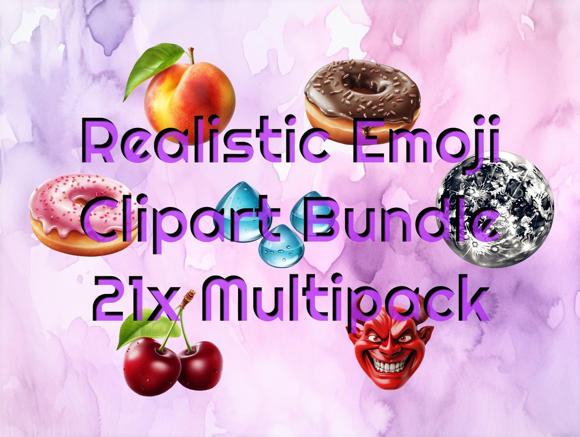 Realistic Emoji Clipart Digital PNG Download Multipack Bundle ...