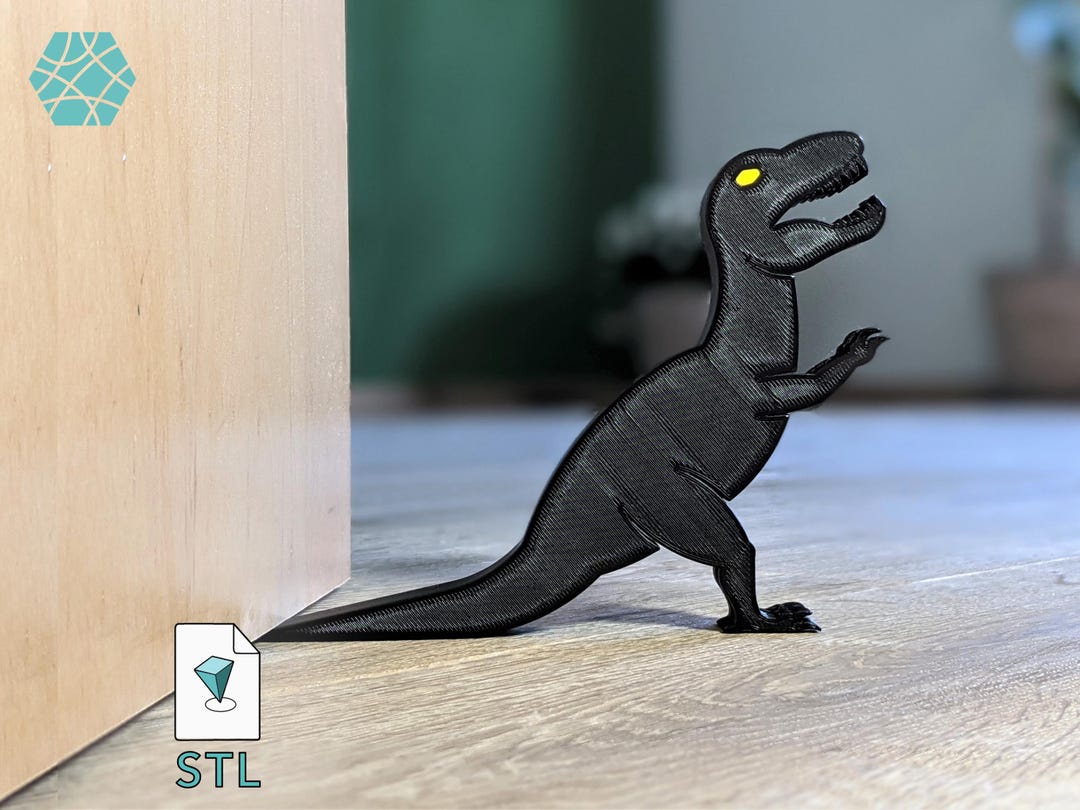 Kids Dino Door Stop 3D Print File STL - Etsy
