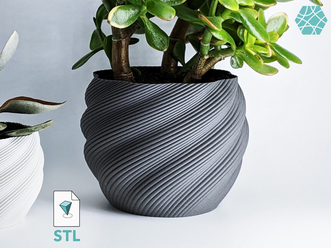 Plant Pot STL 3D Print File for Planters and Big Plant Pots to 3D Print ...