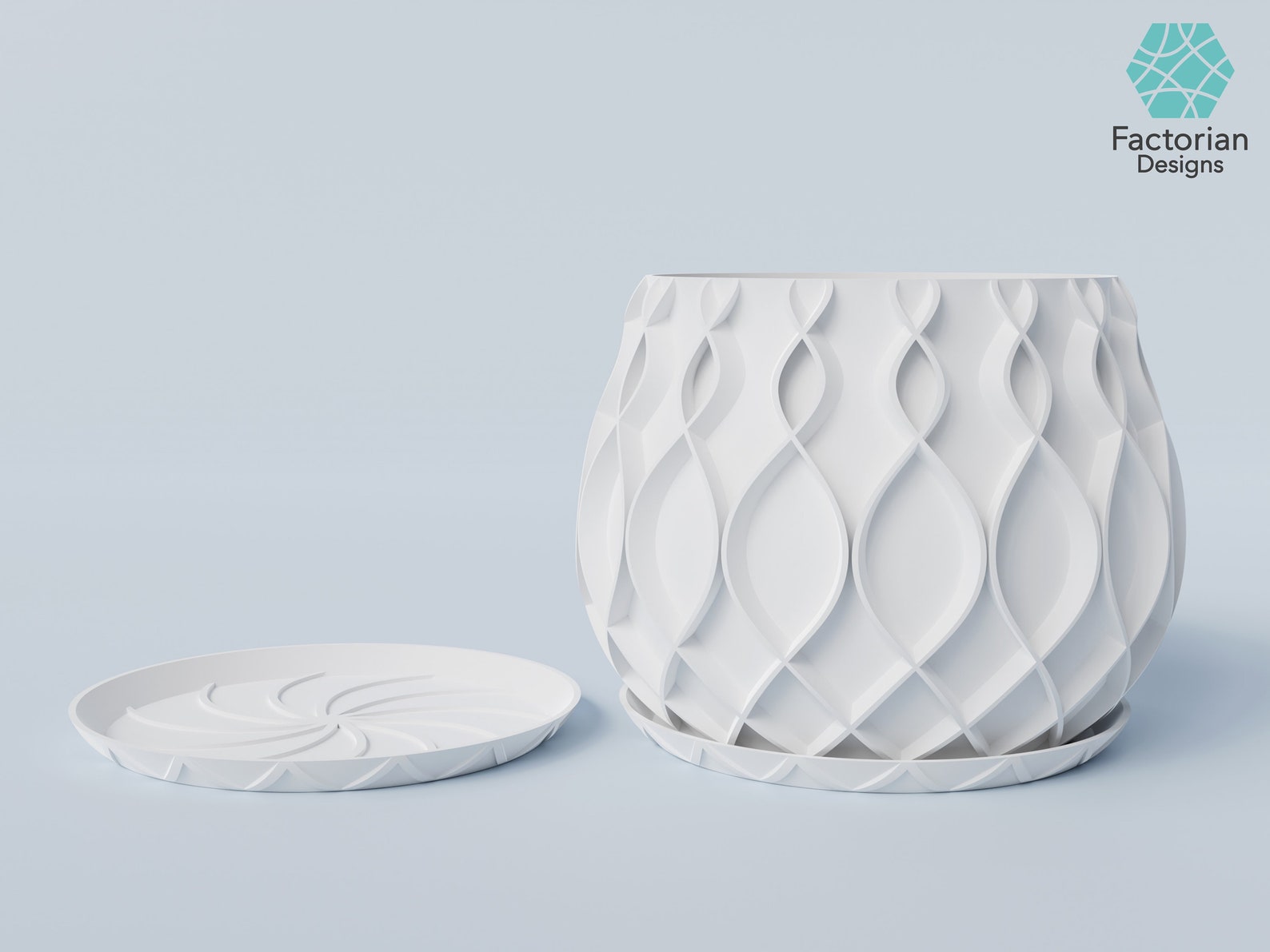 Plant Pot STL 3D Print File Model bellvere for Planters and Big Plant ...