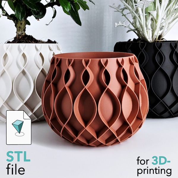 3d Printed Files Stl Flower Pots - Etsy