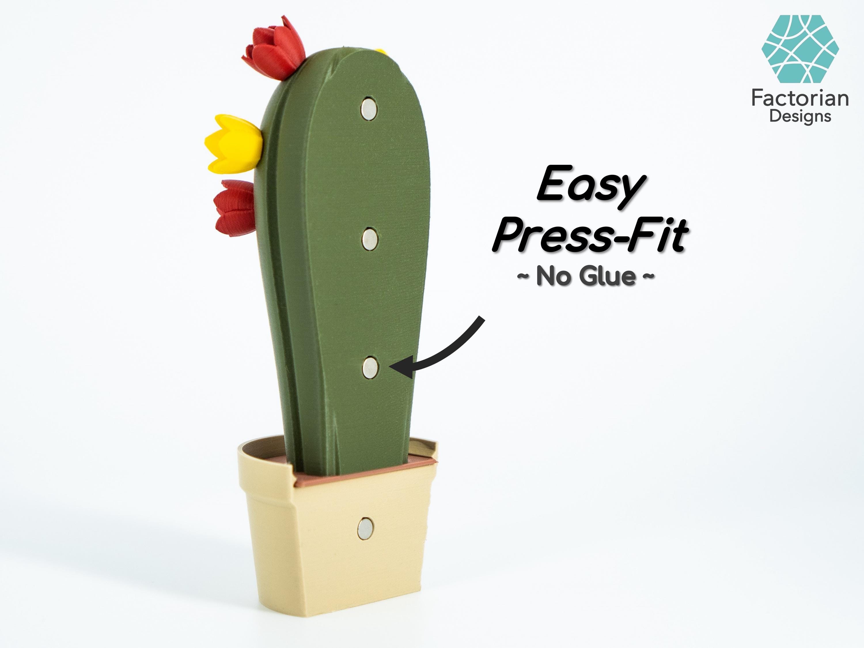 Magnet Cactus STL: 3D Print File With Detachable Flowers (instant ...
