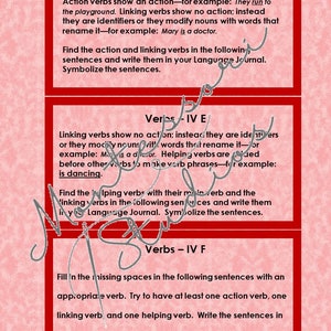 Montessori Grammar Boxes - Verbs, Language, Parts of Speech - Etsy