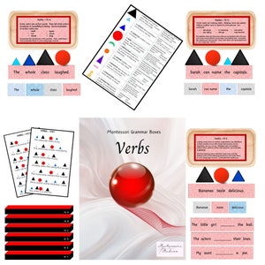 Montessori Grammar Boxes - Verbs, Language, Parts of Speech - Etsy