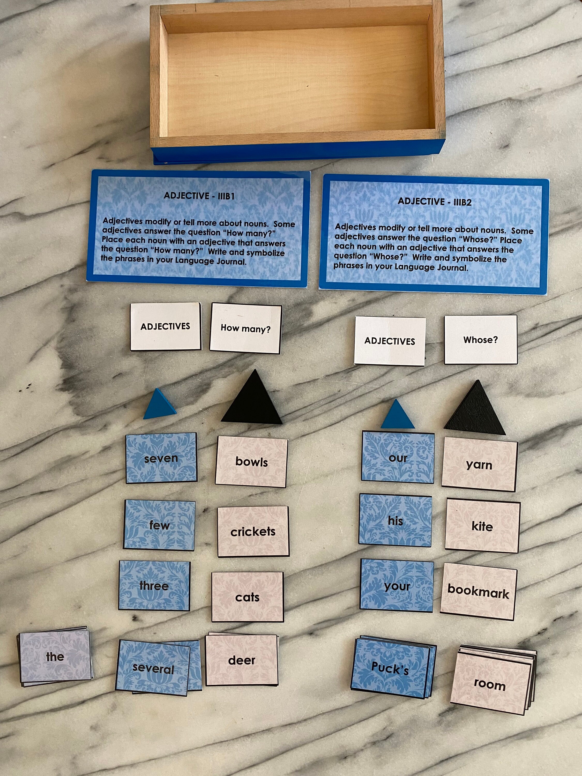 Grammar, Adjectives, Function of Words, Montessori, Language - Etsy