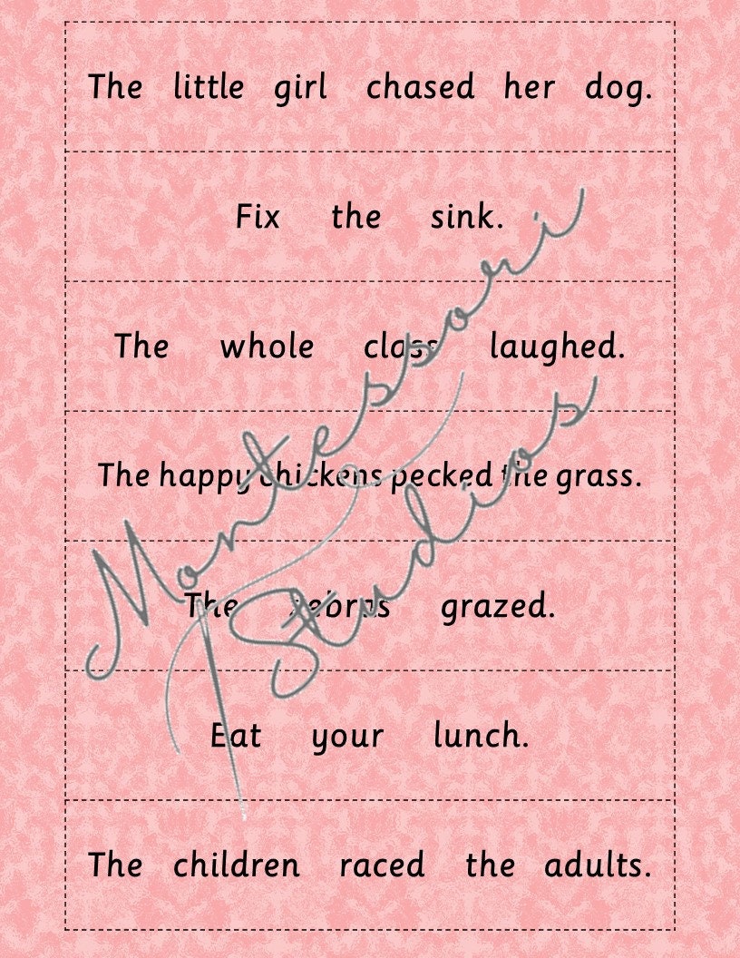 Montessori Grammar Boxes - Verbs, Language, Parts of Speech - Etsy