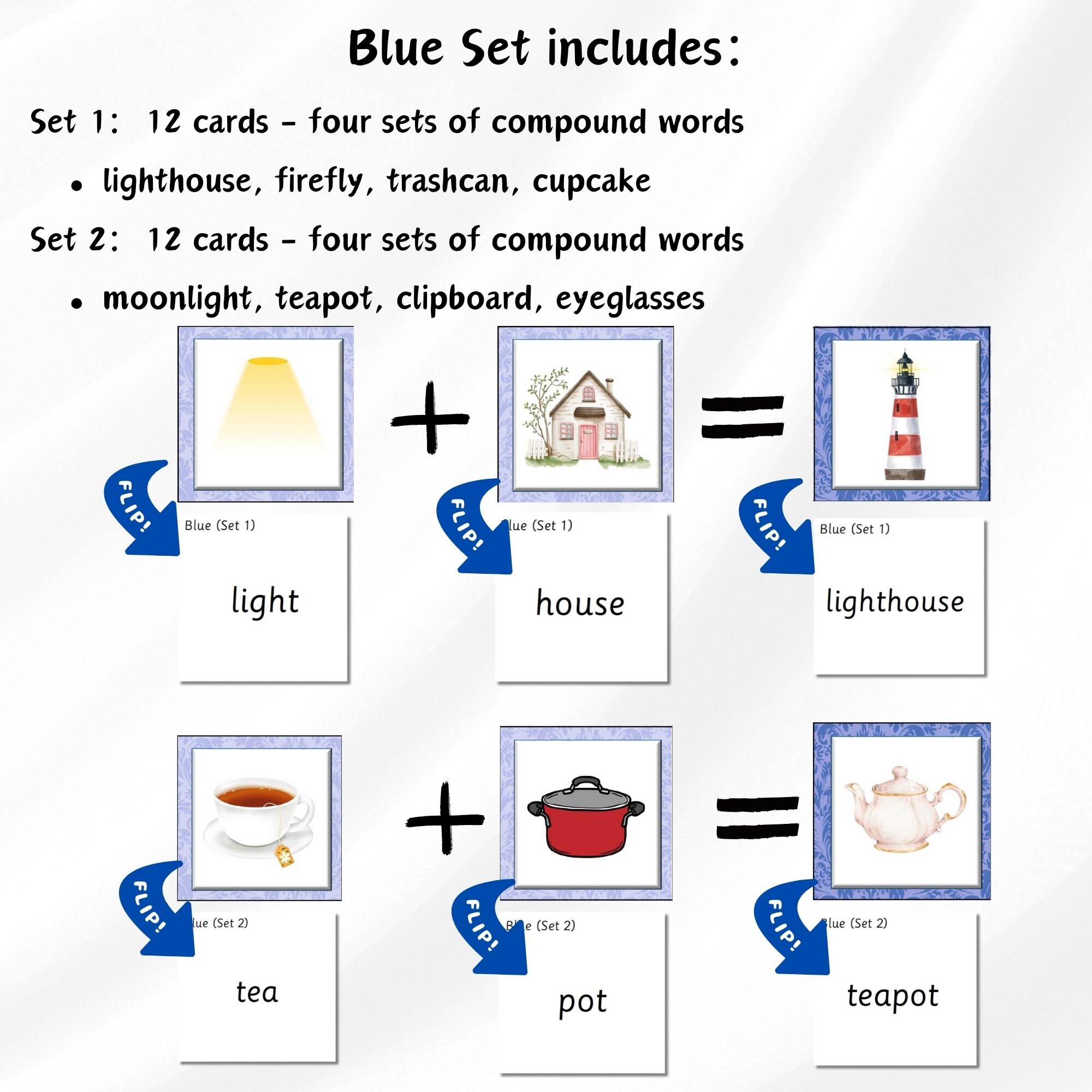 Compound Words for Pre-k to 1st Grade - Montessori - Etsy