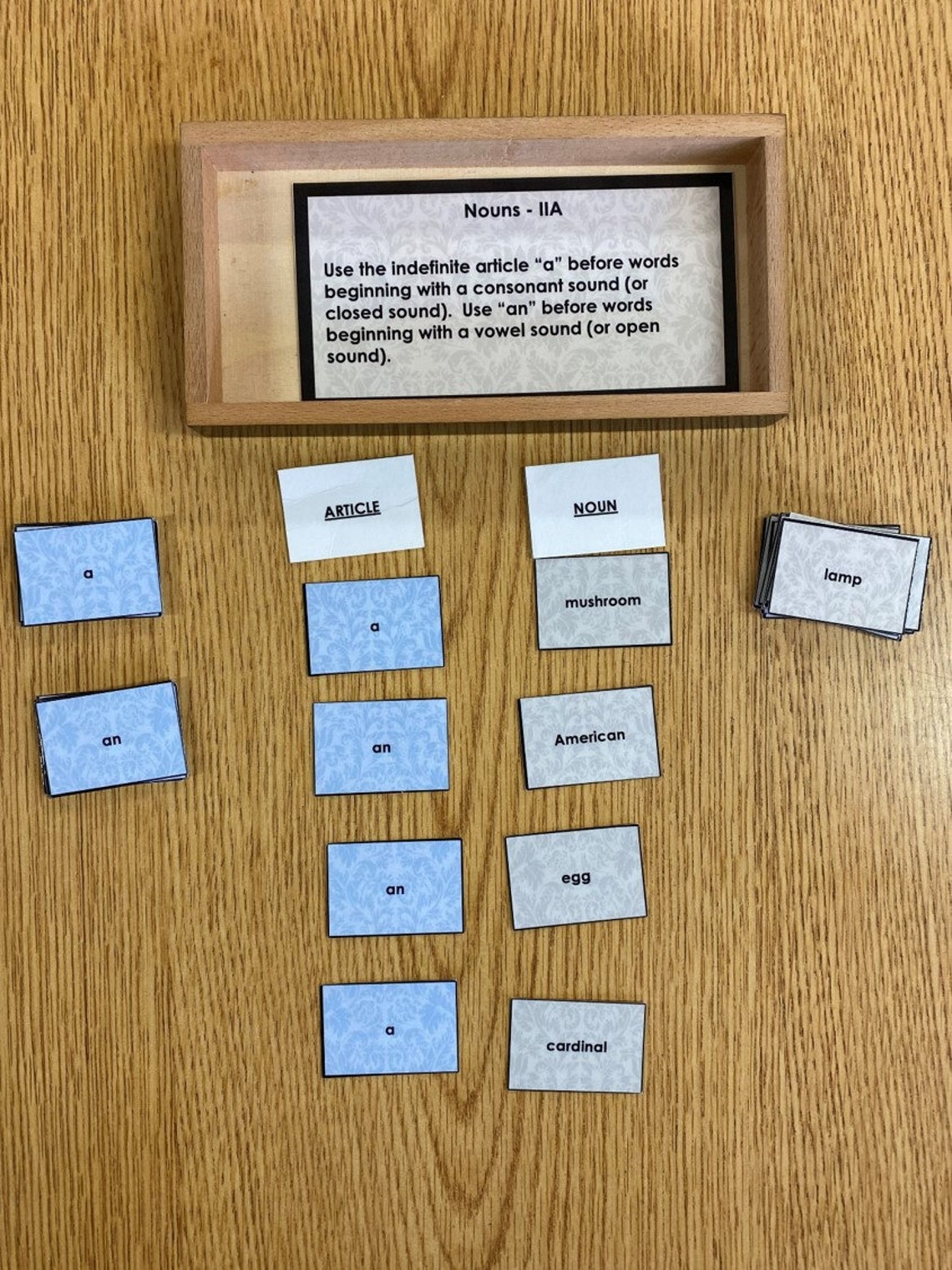 Montessori Grammar Box Cards - Etsy