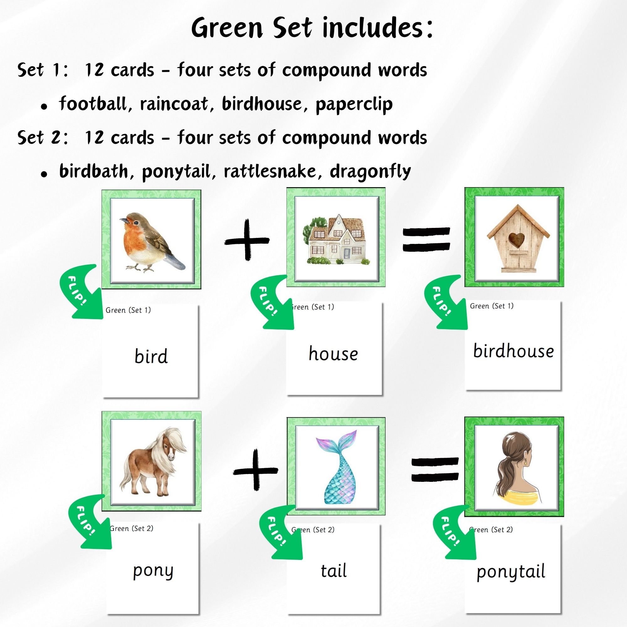 Compound Words for Pre-k to 1st Grade - Montessori - Etsy