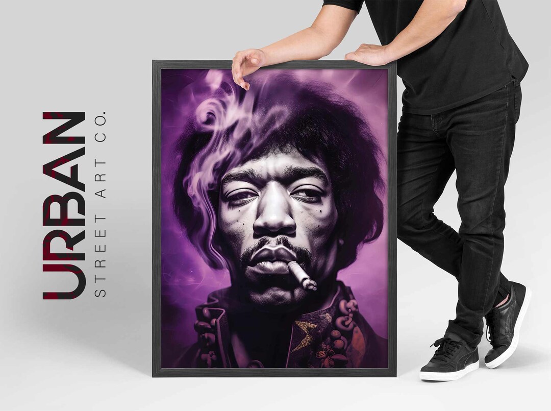 Jimi Hendrix Art Print of Jimi Hendrix Poster Art of Jimi Hendrix ...