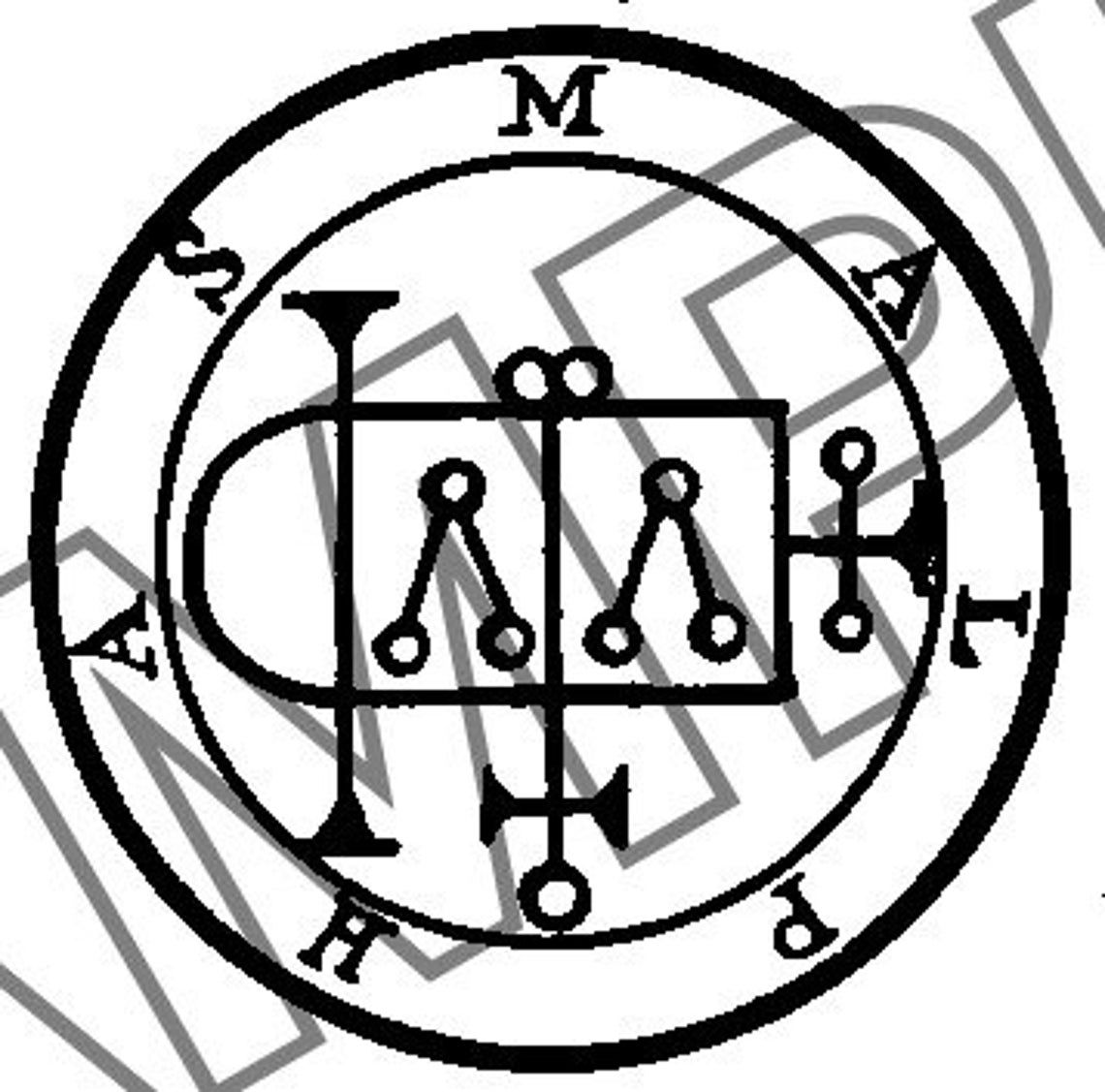 Seal of Malphas SVG 39th Demon Malphas Sigil SVG Goetia Demon SVG ...