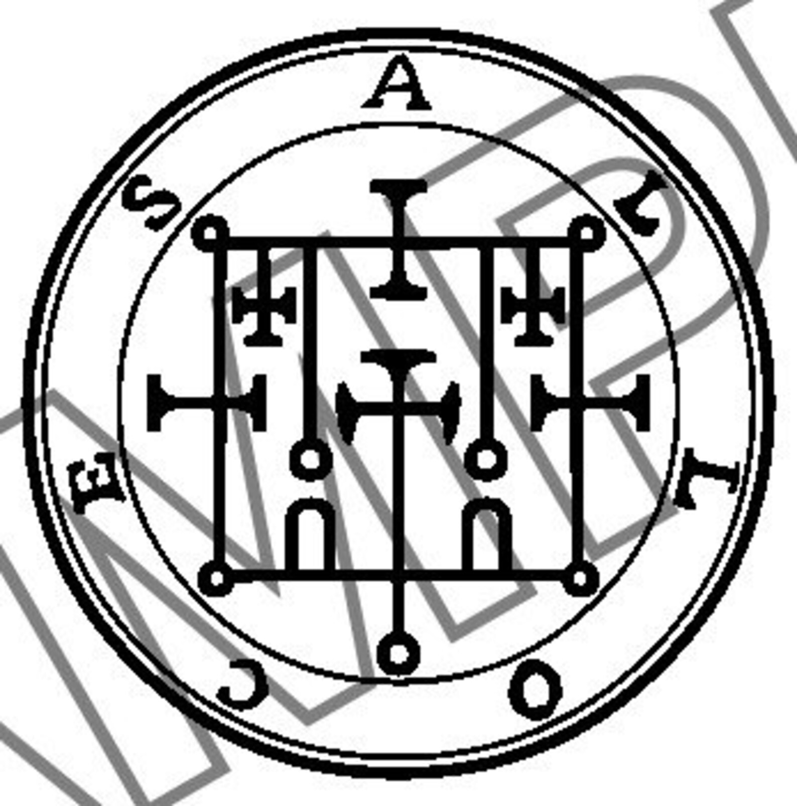 Seal of Alloces SVG 52nd Demon Alloces Sigil SVG Goetia Demon SVG Occult Magic Circle Svg ...