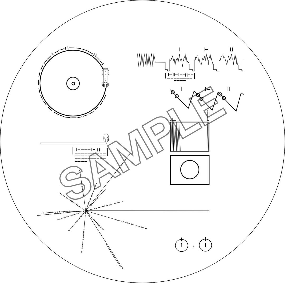 Voyager NASA Diagram Golden Record SVG - Etsy