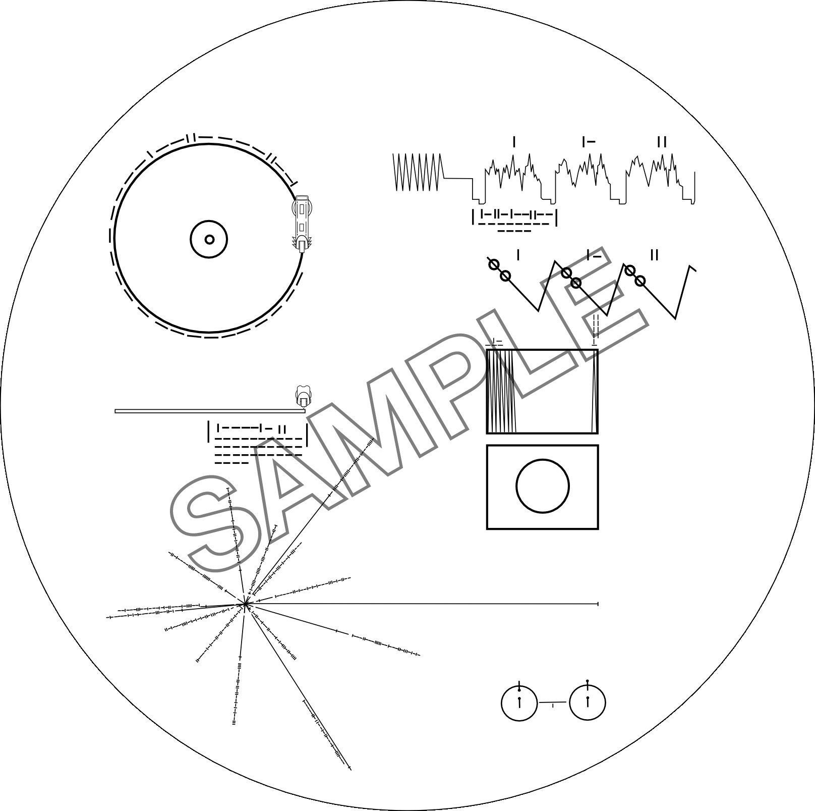 Voyager NASA Diagram Golden Record SVG - Etsy