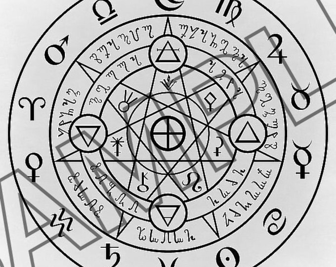 Alchemical Star SVG Alchemical Sigil Circle Svg & PNG 300 DPI - Etsy