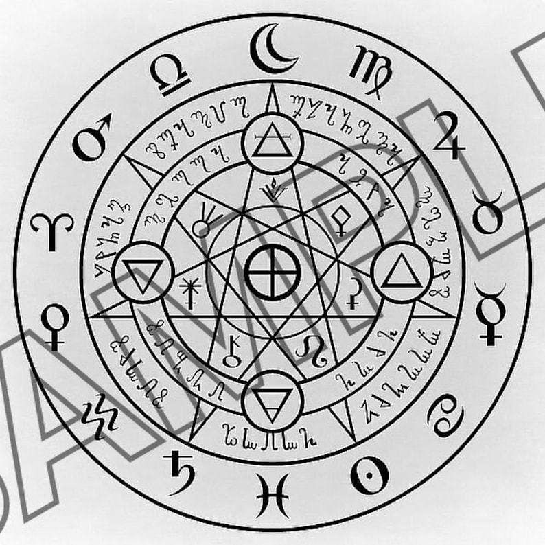 Alchemical Star SVG Alchemical Sigil Circle Svg & PNG 300 DPI - Etsy