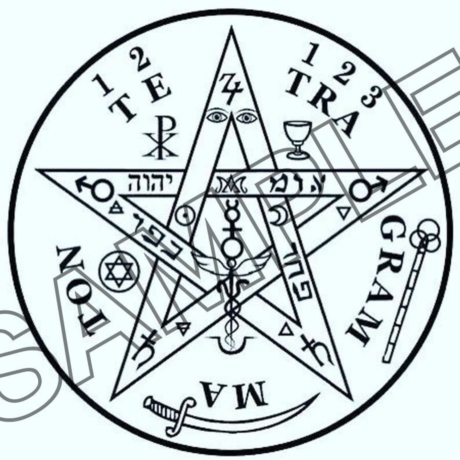 Tetragrammaton Sigil SVG YHWH Name of God Magic Circle - Etsy