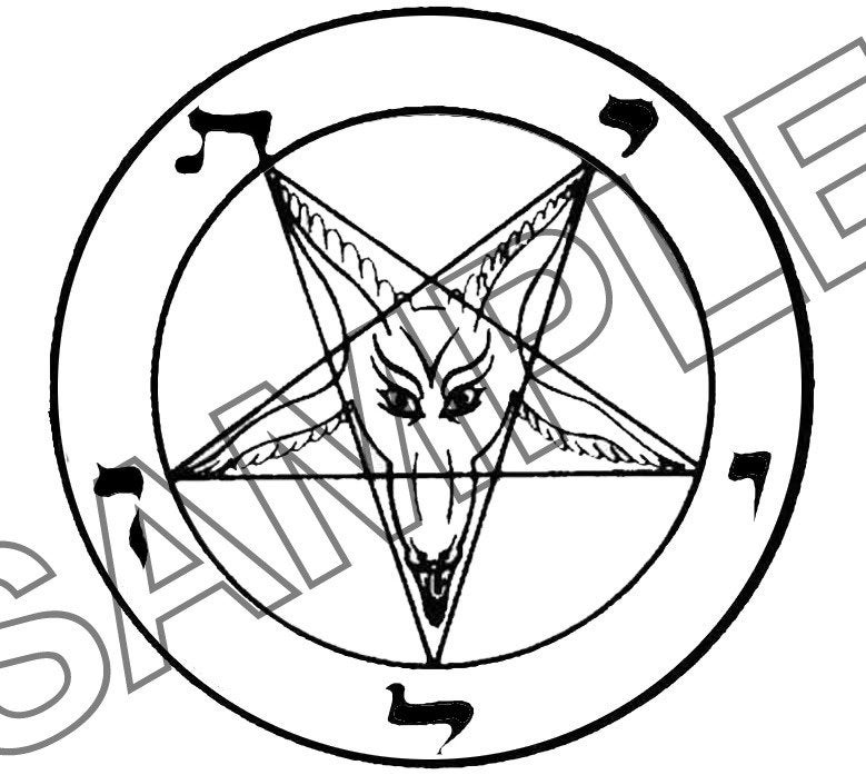 Baphomet Pentagram SVG Occult Circle Luciferian Satanist Pentagram - Etsy