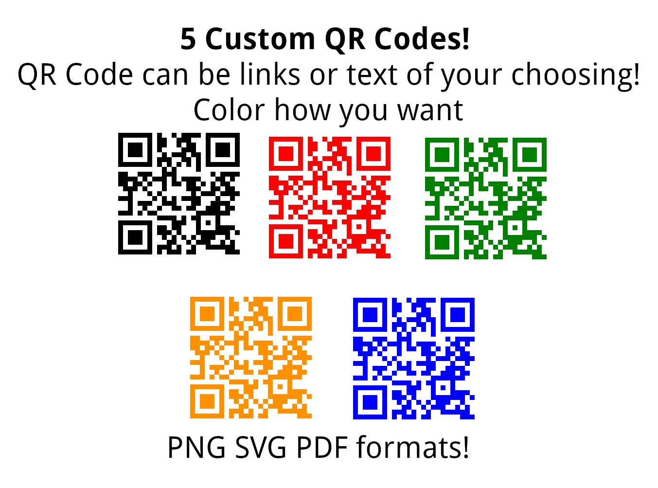 Bundle QR Code Pack 5 per Order | Digital QR Code for Any Website ...